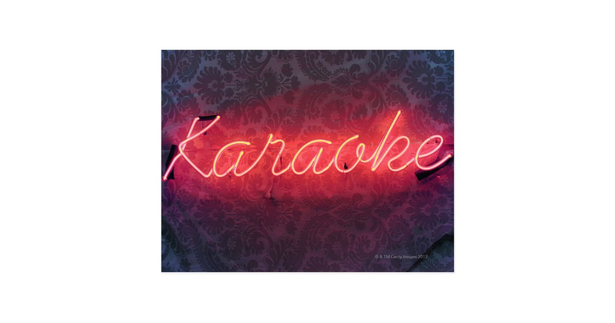 Karaoke Sign Postcard | Zazzle.com