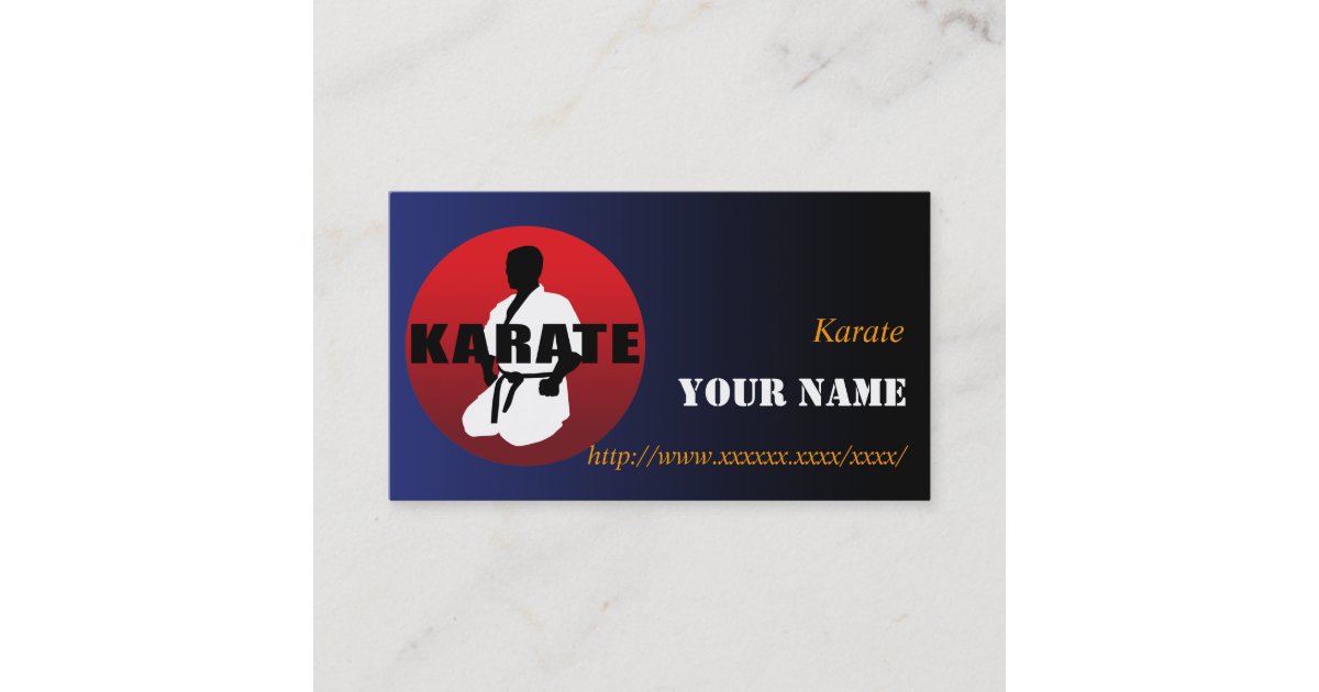KARATE 01 BUSINESS CARD | Zazzle