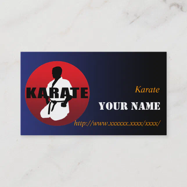 KARATE 01 BUSINESS CARD | Zazzle