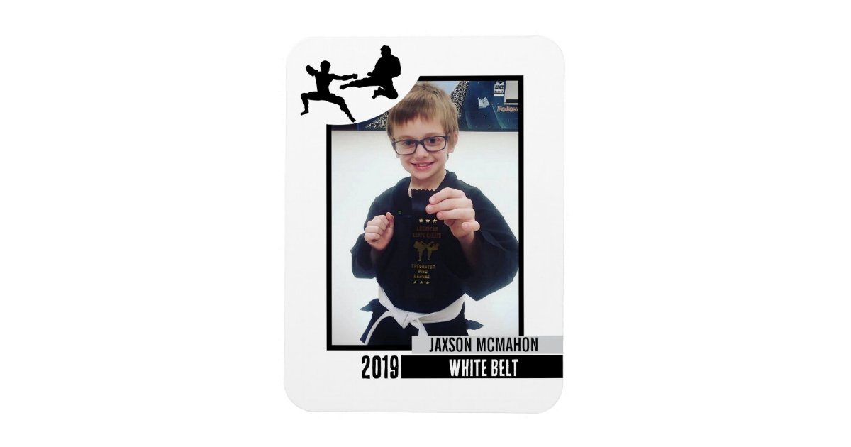 Karate Belt Achievement Flexible Photo Magnet | Zazzle