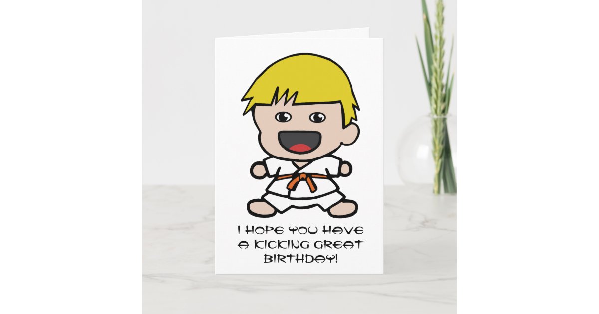 Karate Birthday Card for Boys | Zazzle