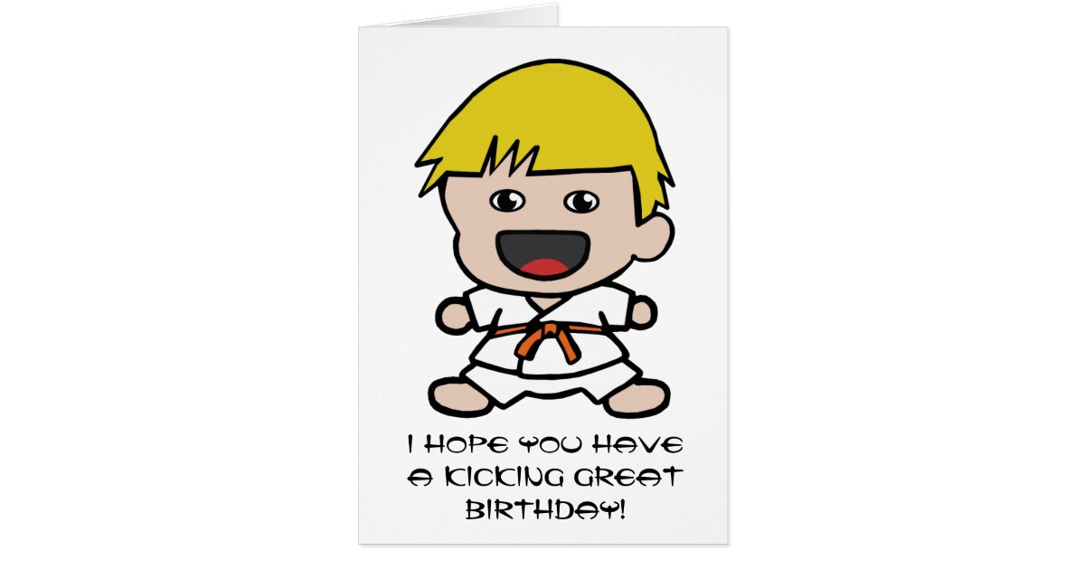 Karate Birthday Card for Boys | Zazzle.com