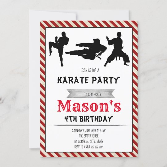 Karate birthday party invitation | Zazzle.com