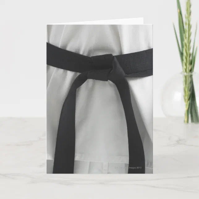 Karate black belt card | Zazzle