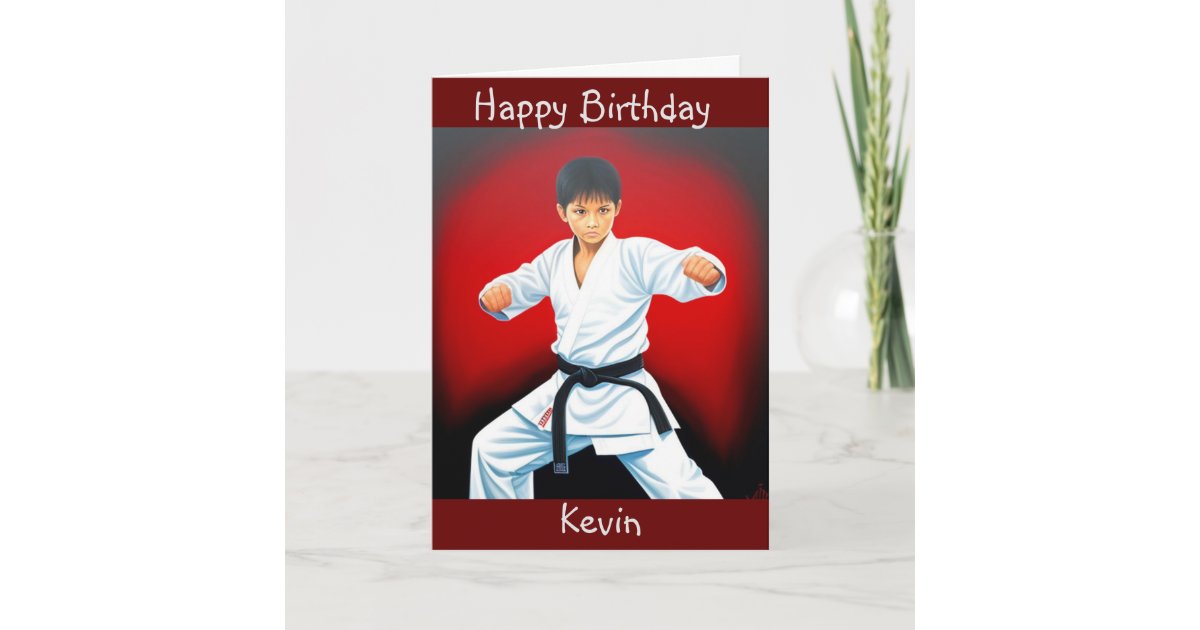 Karate Boy Birthday Card | Zazzle