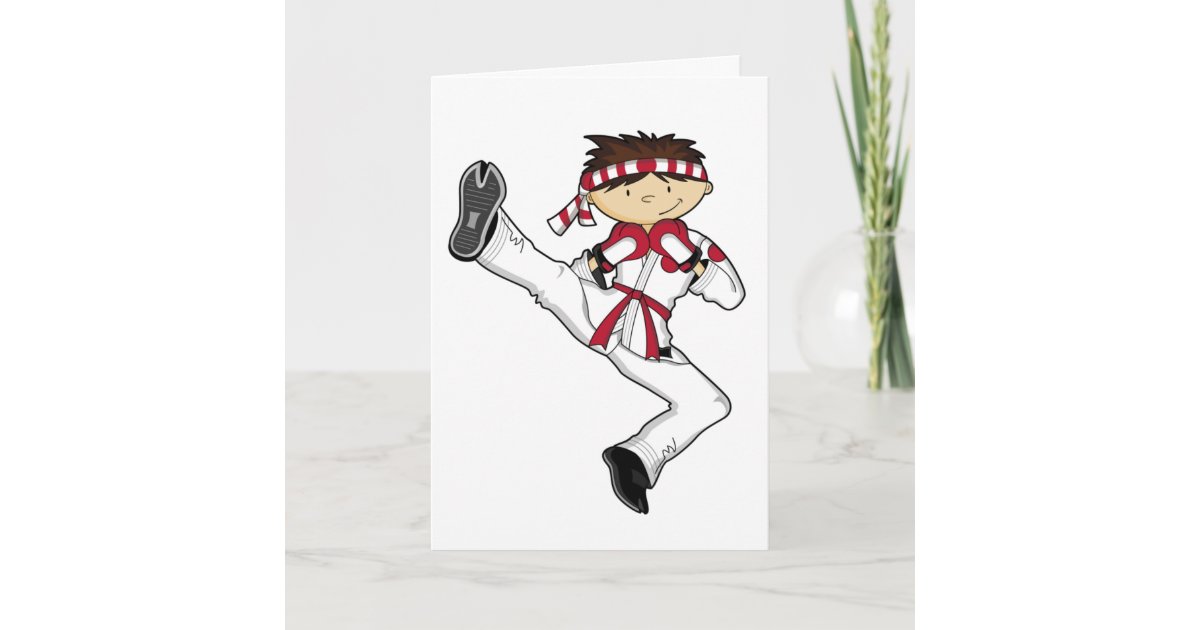 Karate Boy Greeting Card | Zazzle