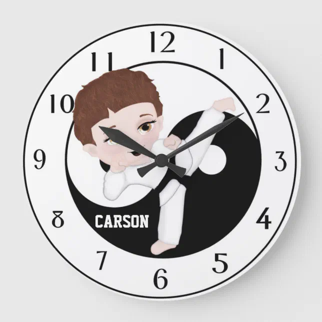 Karate Boy Wall Clock | Zazzle