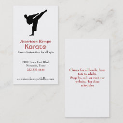 Karate Business Card | Zazzle