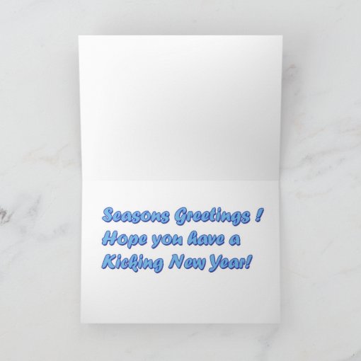 Karate Christmas Snowmen Greeting Card | Zazzle