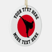Karate Christmas tree ornament for martial arts | Zazzle
