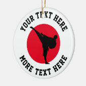 Karate Christmas tree ornament for martial arts | Zazzle