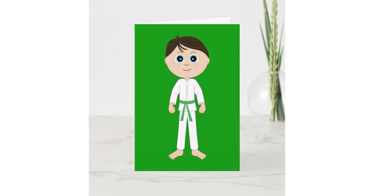 Karate Congratulations Green Belt Card | Zazzle