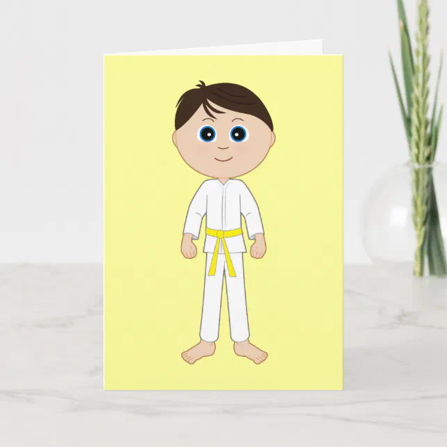 Karate Congratulations Yellow Belt Card | Zazzle