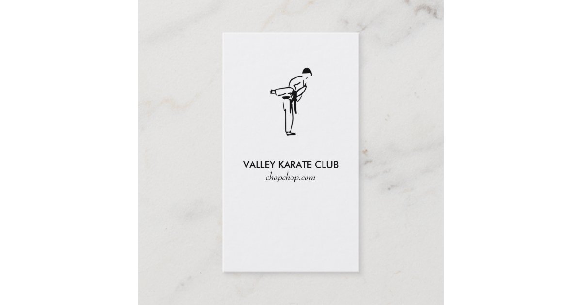 Karate Dojo Business Card | Zazzle