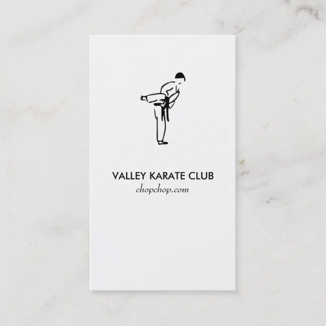 Karate Dojo Business Card | Zazzle