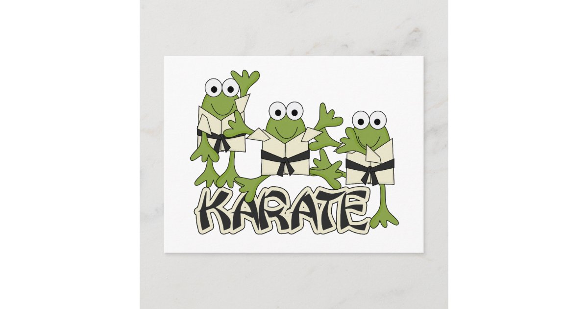 Karate Frogs Tshirts and Gifts Postcard | Zazzle