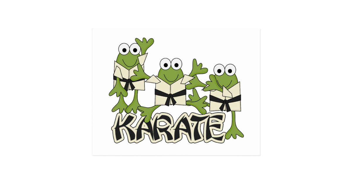 Karate Frogs Tshirts and Gifts Postcard | Zazzle.com