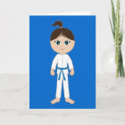 Karate Girl Congratulations Black Belt Card | Zazzle.com