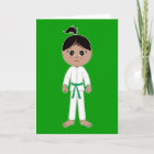 Karate Girl Congratulations Black Belt Card | Zazzle.com