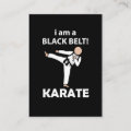 Karate I am A Black Belt Karate Business Card | Zazzle