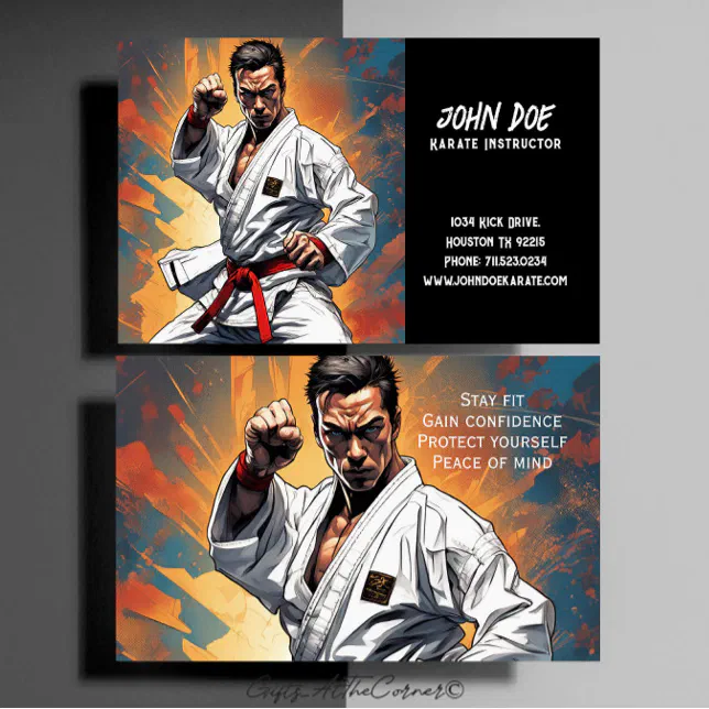 Karate Instructor Business Card | Zazzle