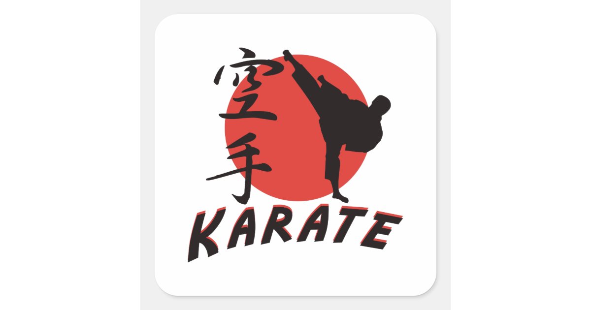 Karate Karate Square Sticker | Zazzle