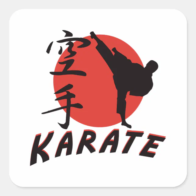 Karate Karate Square Sticker | Zazzle