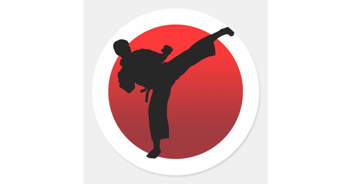 KARATE keri Classic Round Sticker | Zazzle