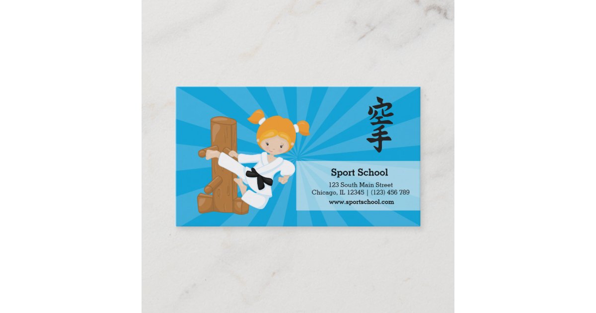 Karate kids business card | Zazzle