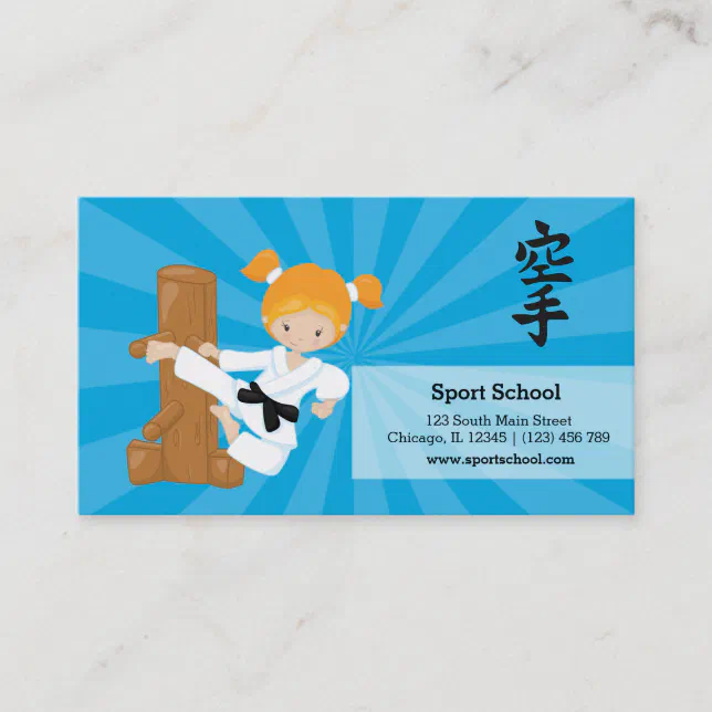 Karate kids business card | Zazzle