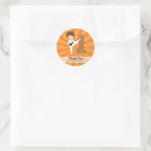 Karate kids classic round sticker | Zazzle