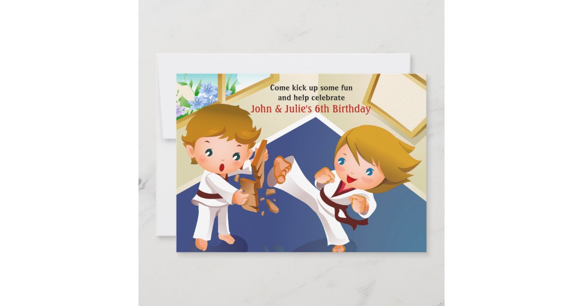Karate Kids Invitation | Zazzle