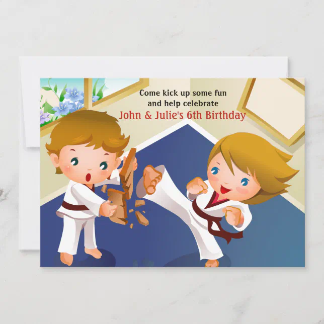 Karate Kids Invitation | Zazzle