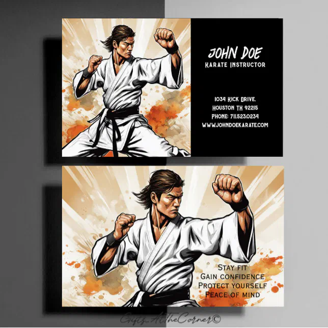 Karate Master Instructor Business Card | Zazzle