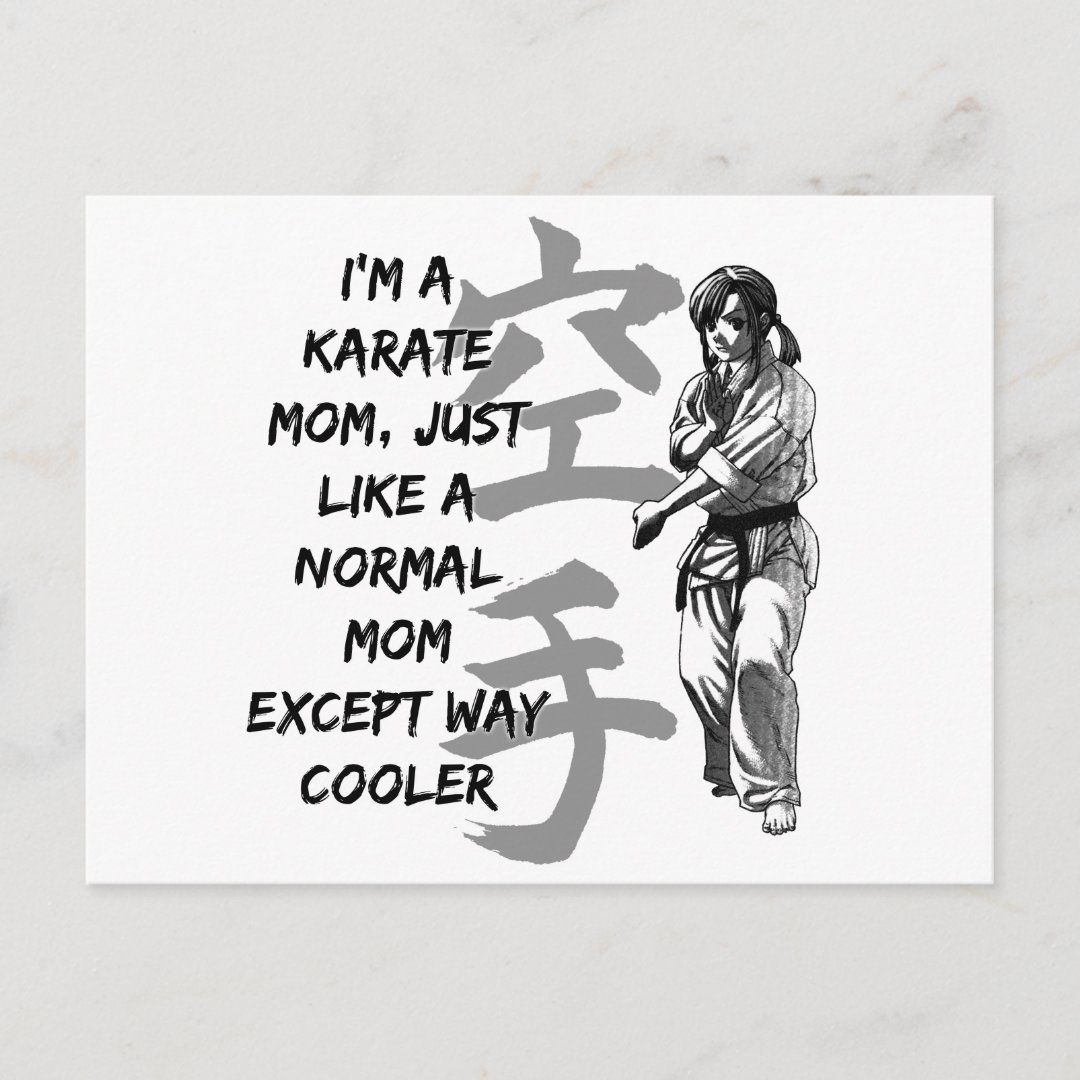Karate Mom Postcard | Zazzle
