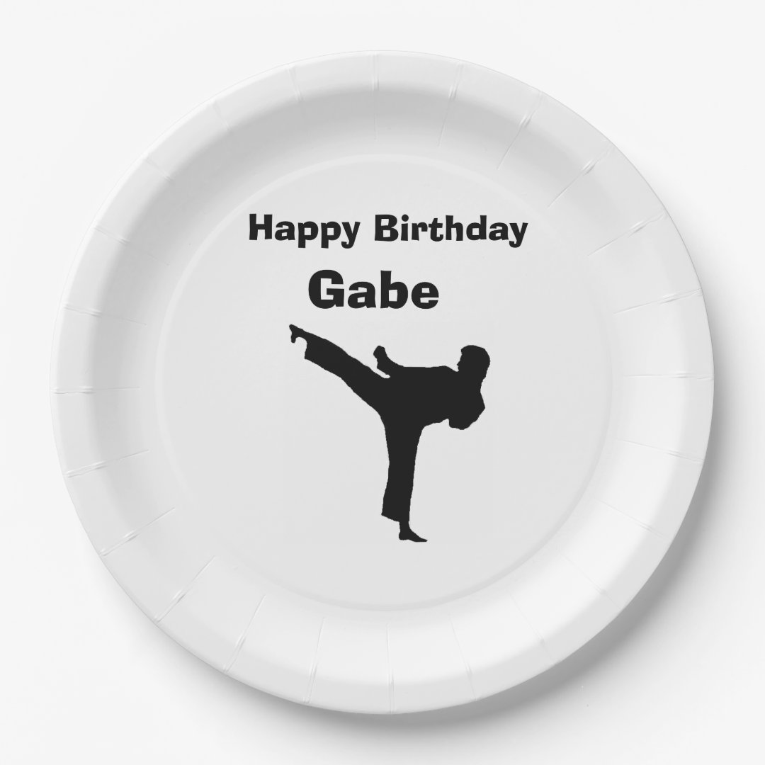 "Karate" Paper Plates | Zazzle