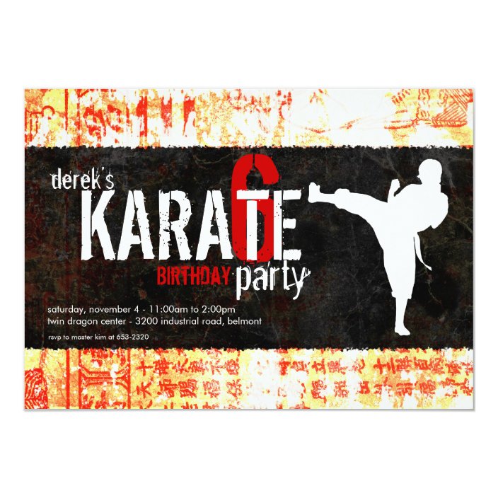 Karate Party Invitation | Zazzle.com