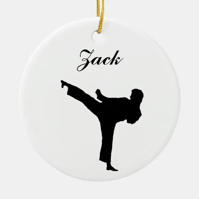 Karate Personalized Christmas Ornament | Zazzle