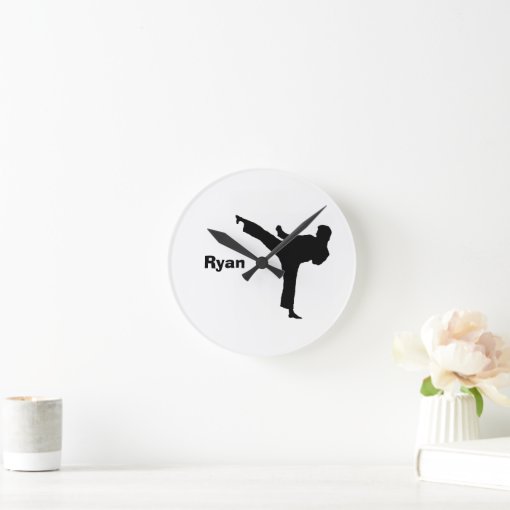 Karate Personalized Clock | Zazzle
