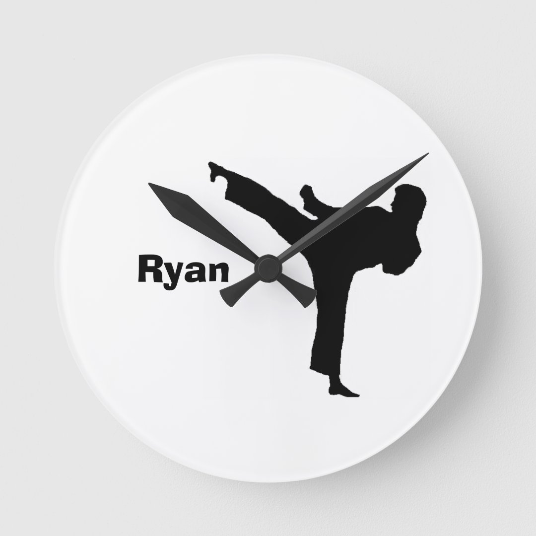 Karate Personalized Clock | Zazzle