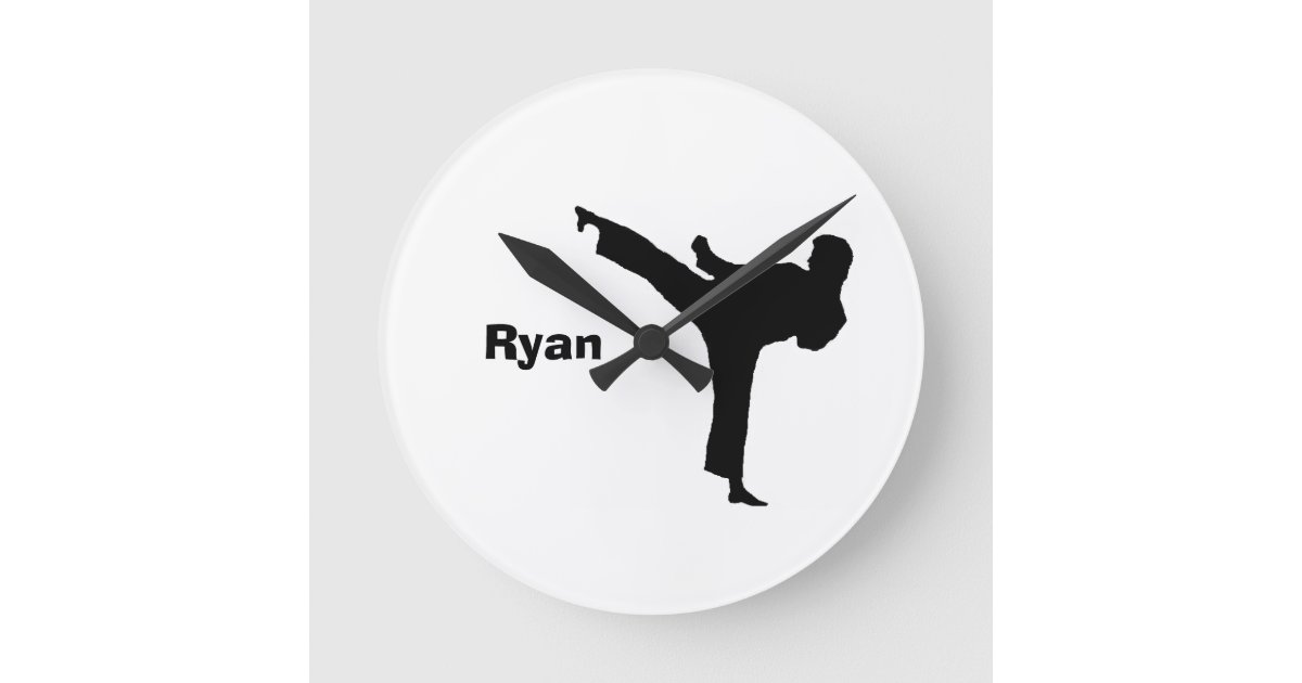 Karate Personalized Clock | Zazzle