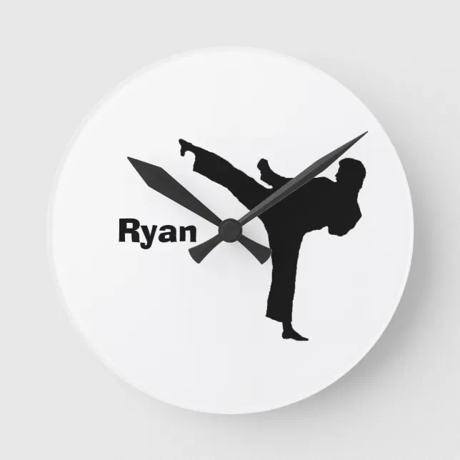 Karate Personalized Clock | Zazzle