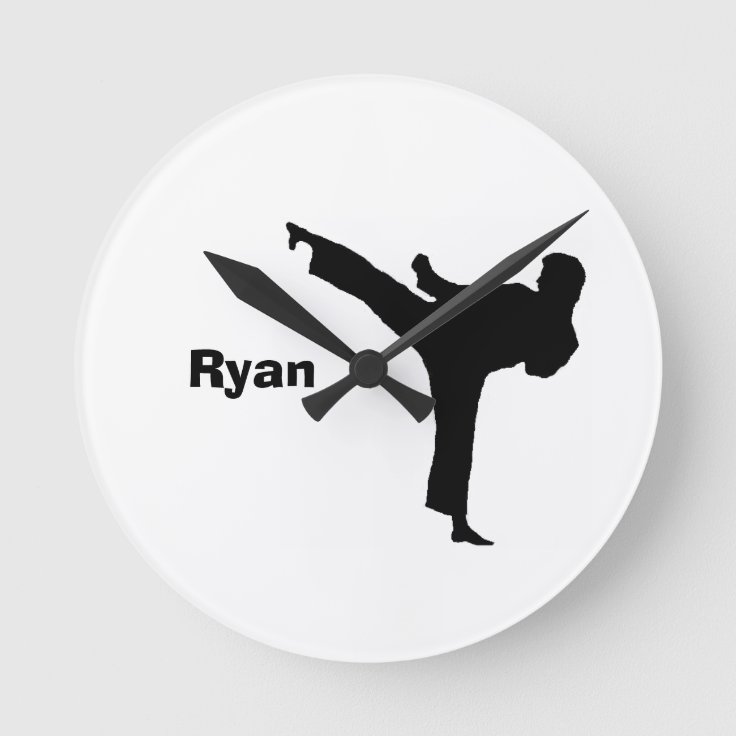 Karate Personalized Clock | Zazzle