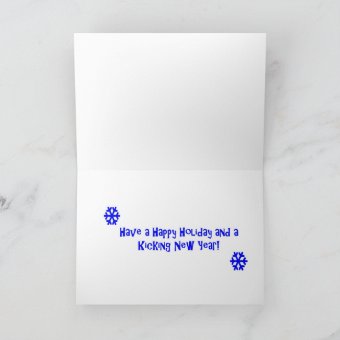 Karate Snowmen and Reindeer Karate Tournament Card | Zazzle