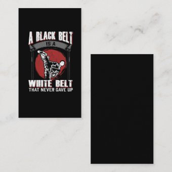 Karate Taekwondo Black Belt Martial Arts Fighter Business Card | Zazzle