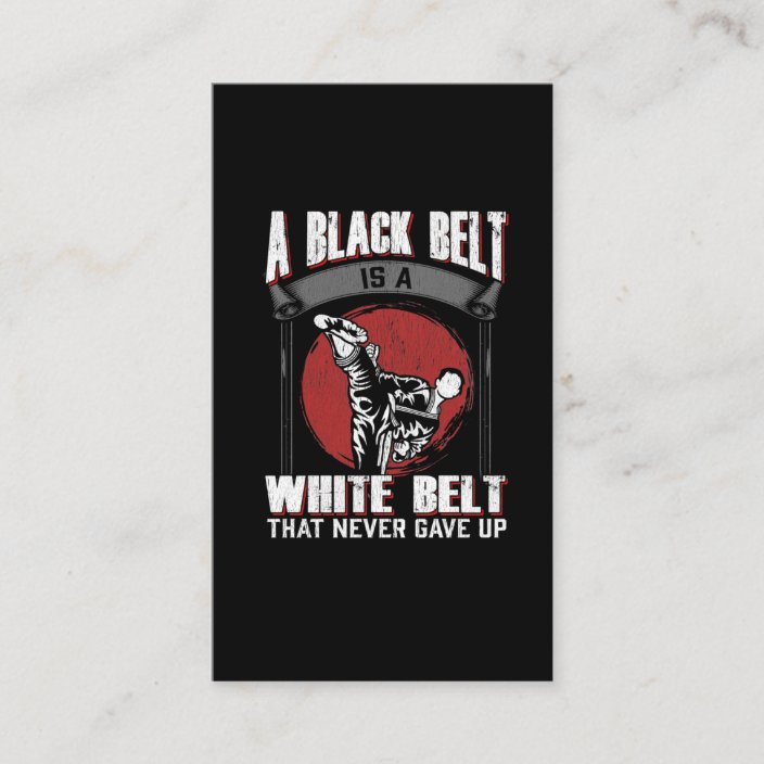 Karate Taekwondo Black Belt Martial Arts Fighter Business Card | Zazzle.com