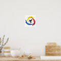 Karate Tricolor Emblem Poster | Zazzle