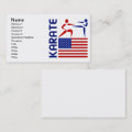 Karate United States Business Card | Zazzle