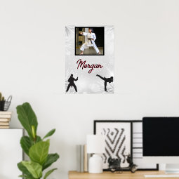 Karate Winter Wonder Personalized Photo & Name Poster | Zazzle