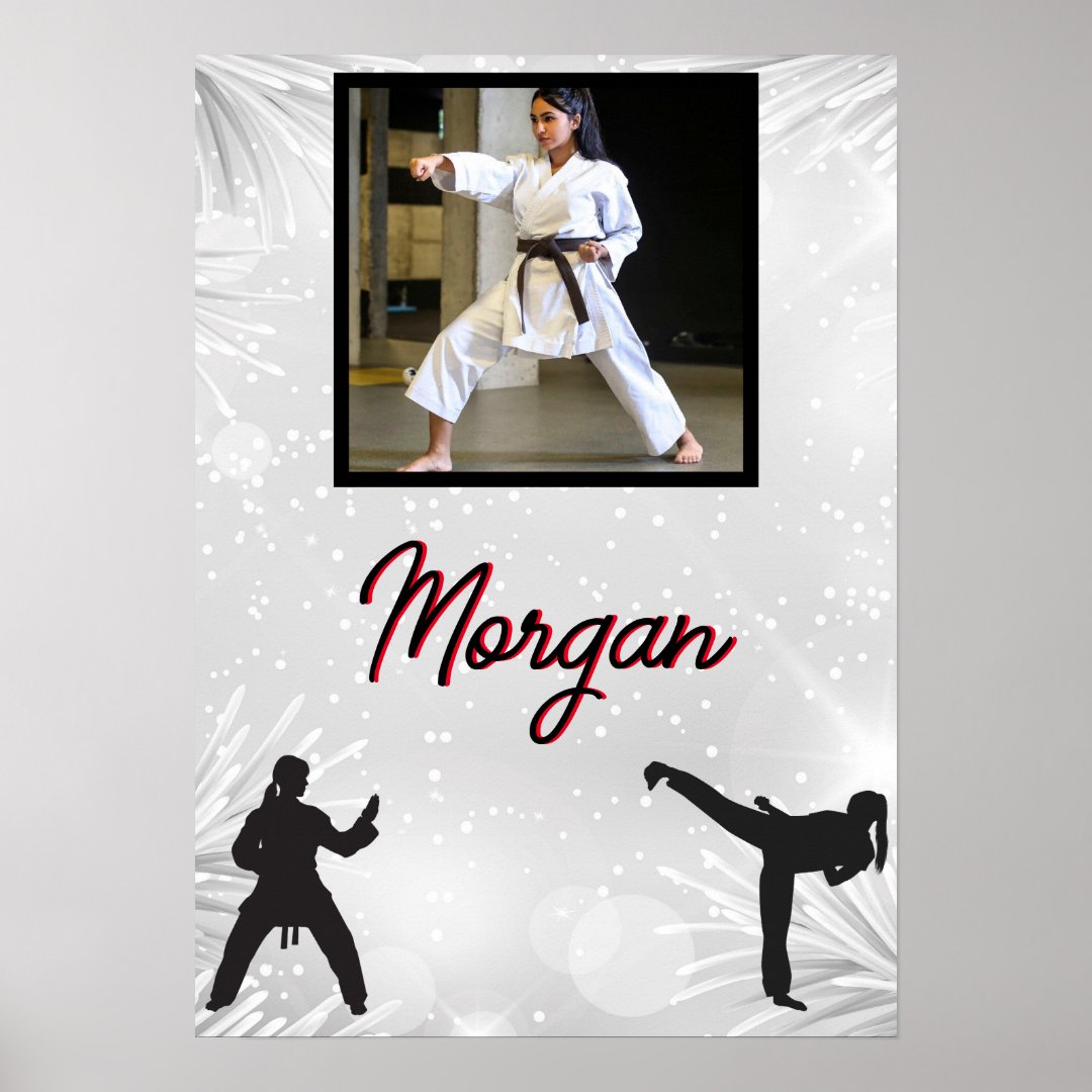 Karate Winter Wonder Personalized Photo & Name Poster | Zazzle